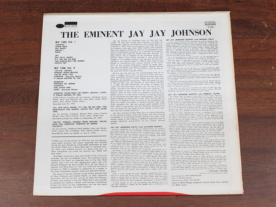 Jay Jay Johnson / The Eminent Vol,1 US盤 レコード @31643 / 中古オーディオ買取、販売、通販の ...